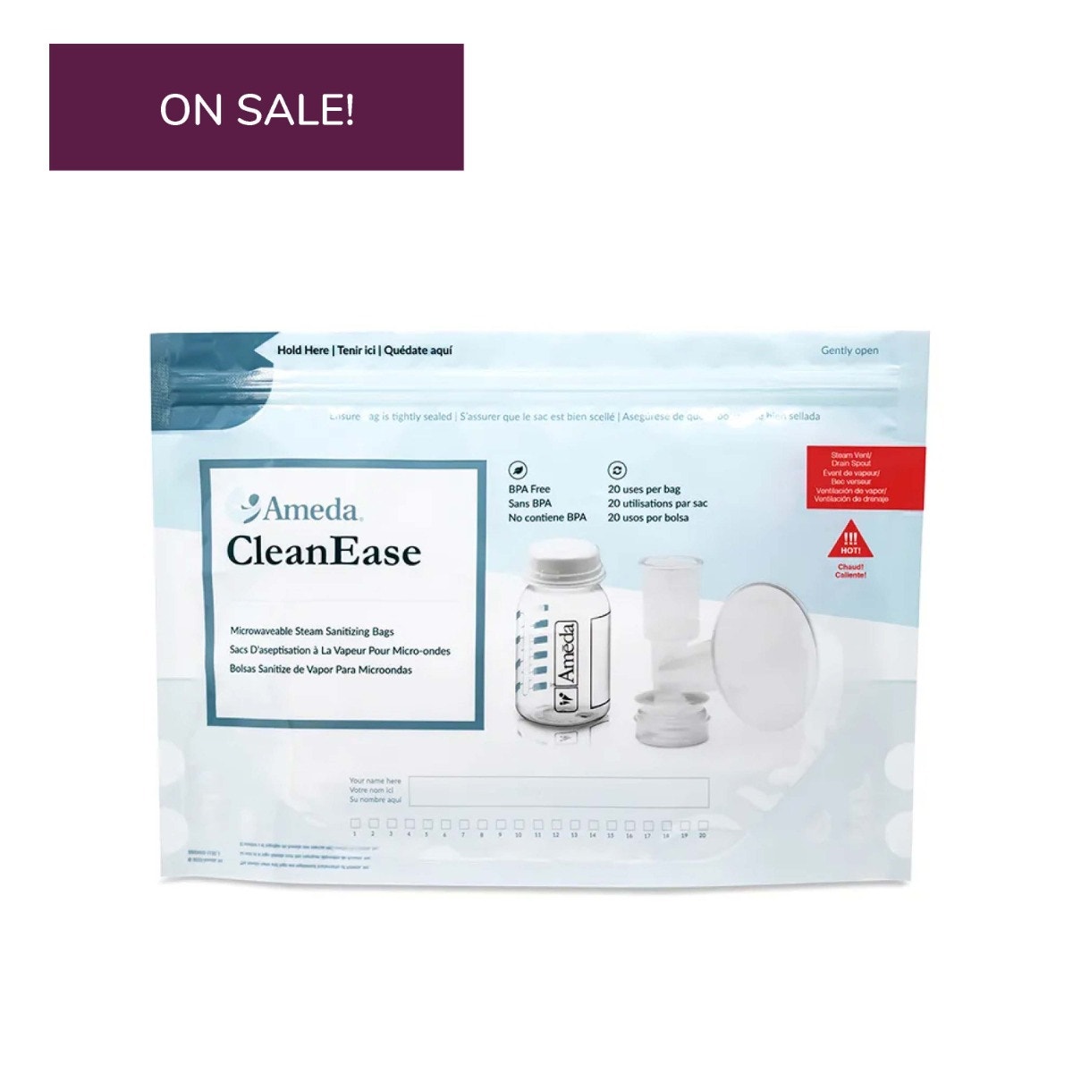 Ameda CleanEase Steam Sanitizing Bags